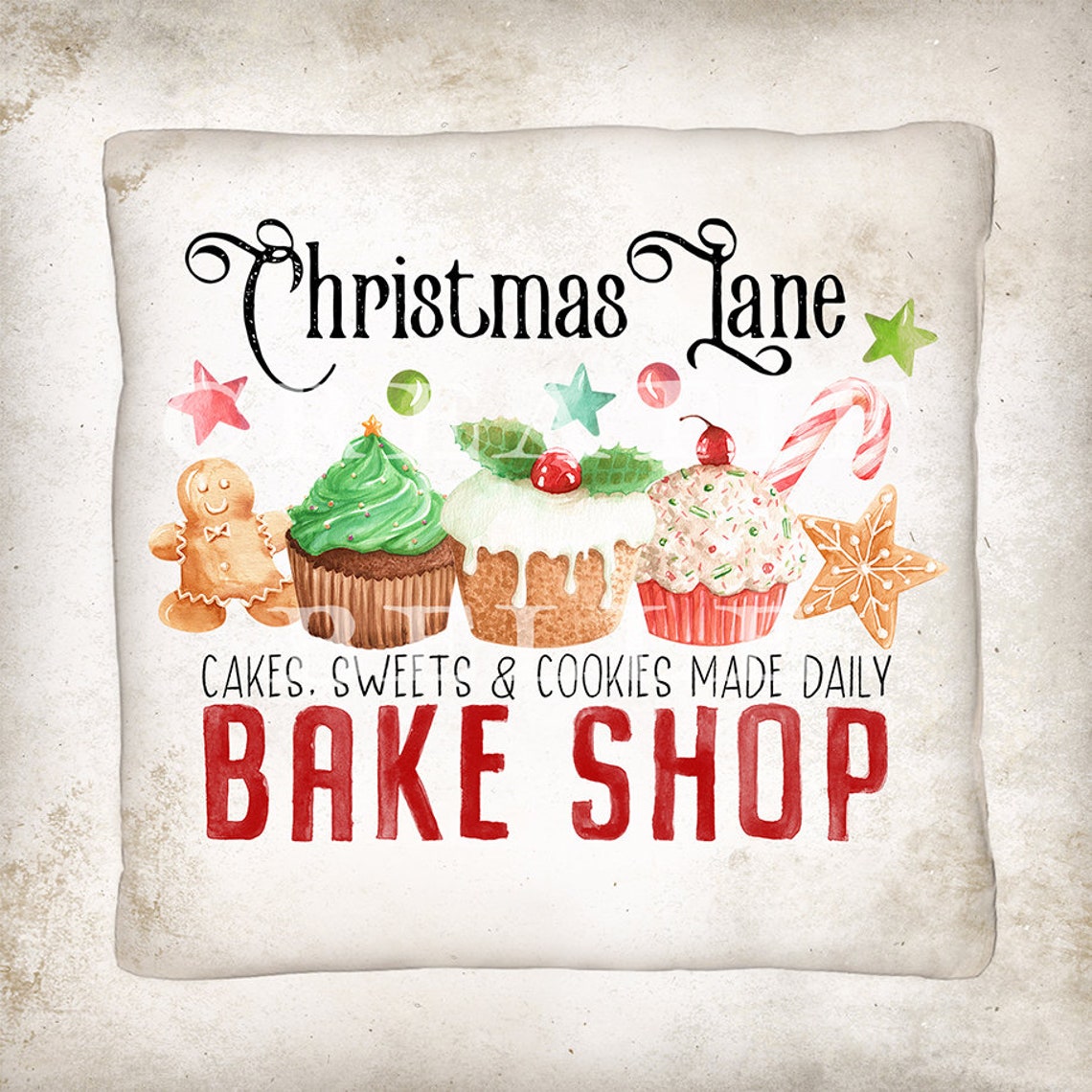 Christmas Bake Shop Cupcakes Cookies Sweets Farmhouse - Etsy