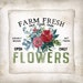 Farm Fresh Flower Sign, Farmhouse Floral Wall Art, Wreath Accent Sign ...