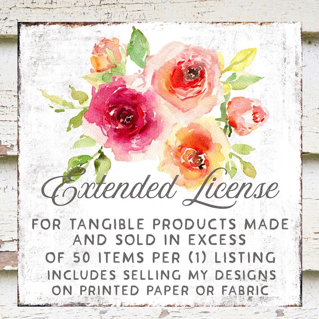Commercial Use Extended License - Over 50 Tangible Goods - Etsy
