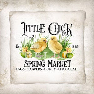 Little Chick Spring Market Farmhouse Easter Home Decor DIY Sign Wreath ...