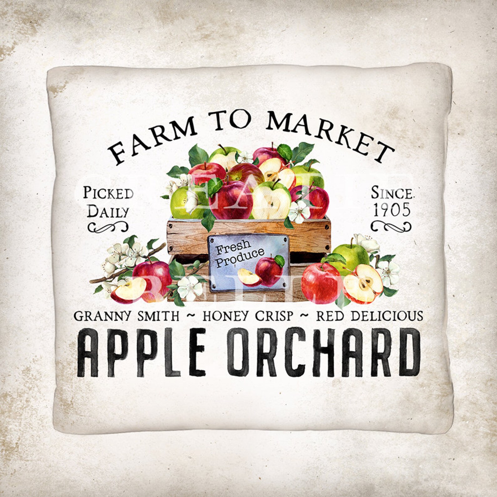 Modern Farmhouse Farm to Market Apple Sign DIY Sign Making | Etsy