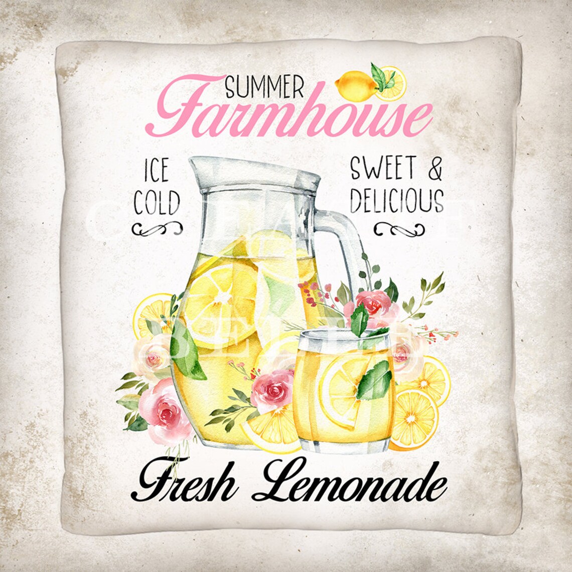 Farmhouse Fresh Lemonade Sign Tiered Tray Decor Summer Lemon - Etsy