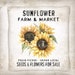 Sunflower Farm & Market Rustic Shiplap Wood Sign Farmhouse Sunflower ...