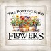 Vintage Farmhouse Potting Shed Flowers DIY Sign Pot Plants Garden Sign ...