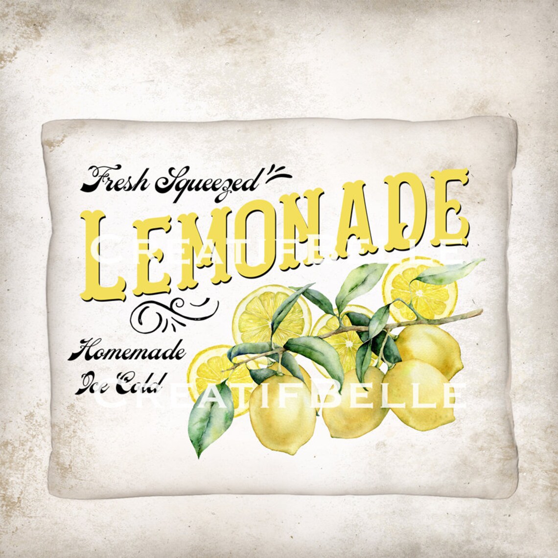 Vintage Lemonade Sign Lemon Wreath Decor Accent Sign Lemon - Etsy