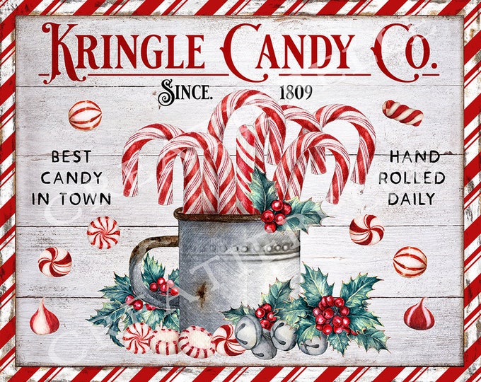 Kringle Candy Farmhouse Christmas DIY Wreath Accent Sign Tier Tray ...