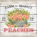 Farm to Market Peaches Rustic Country Farmhouse DIY Sign Farm Style ...