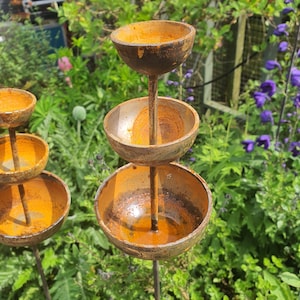 Rusty Steel Garden Sculpture Insect or Bird Drinker or Feeder or Just ...