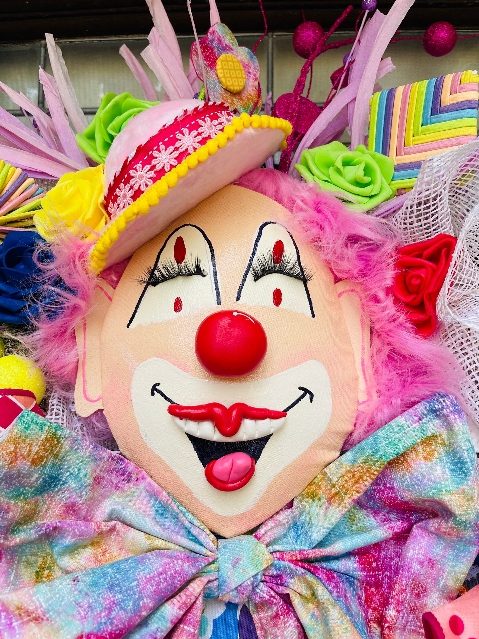 Summer Wreath, Clown Wreath, Spring Wreath, Everyday Wreath - Etsy