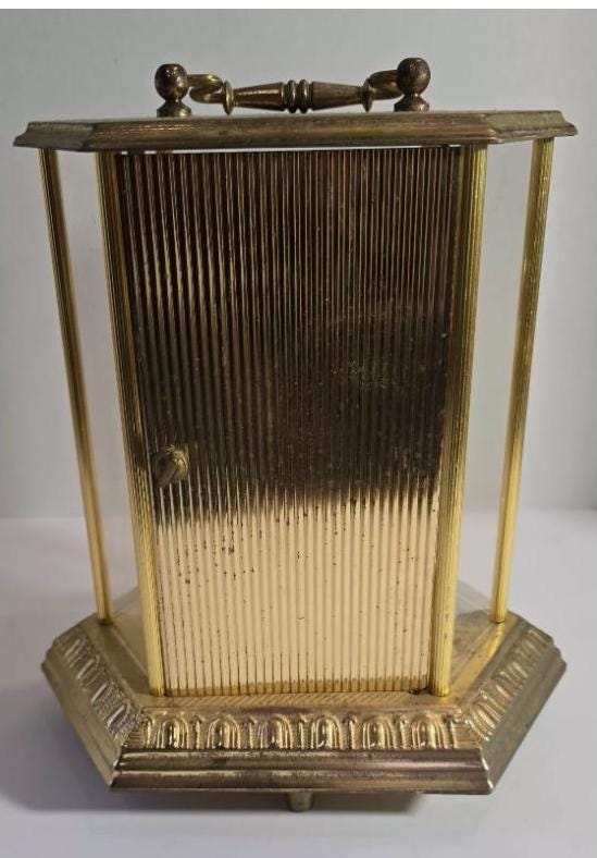 Vintage ELGIN Brass Carriage Style Anniversary MANTEL CLOCK With ...