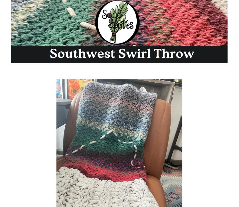 Southwest Swirl Throw Pattern - Etsy