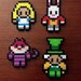 Alice In Wonderland Inspired 8 Bit Perler Set Magnets or | Etsy