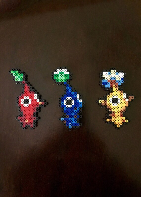 Pikmin Inspired 8 Bit Magnet Set | Etsy
