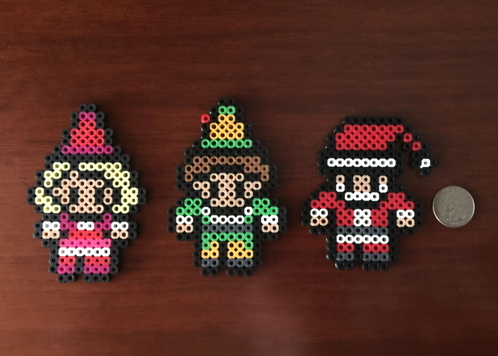 Buddy the Elf Inspired 8 Bit Perler Set Magnets Ornaments - Etsy