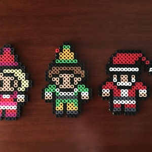 Buddy the Elf Inspired 8 Bit Perler Set Magnets Ornaments - Etsy