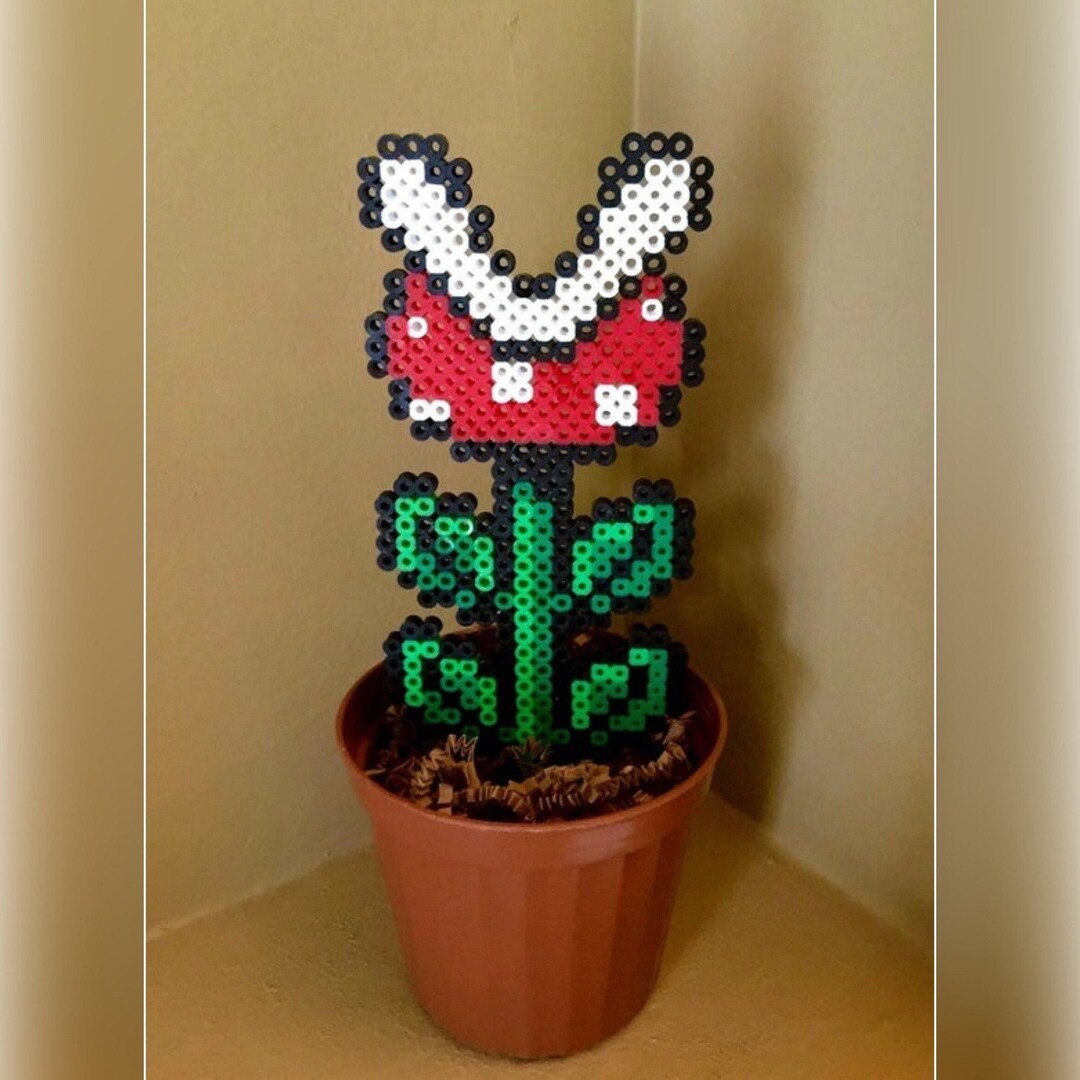 8 Bit Potted Plant Collection - Red Piranha Plant - Etsy