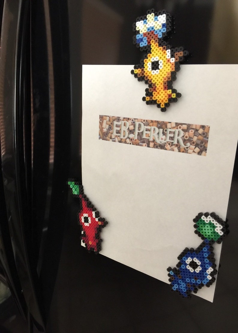 Pikmin Inspired 8 Bit Magnet Set - Etsy