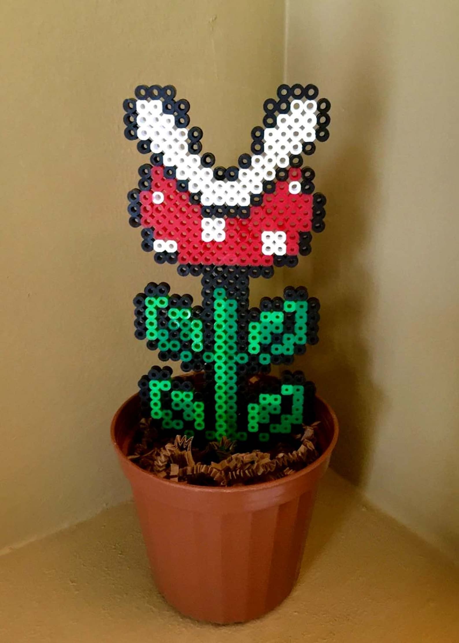 8 Bit Potted Plant Collection - Red Piranha Plant - Etsy