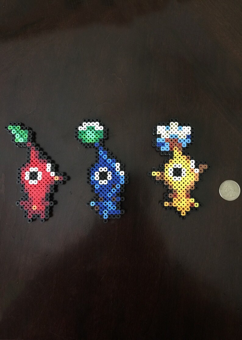 Pikmin Inspired 8 Bit Magnet Set - Etsy