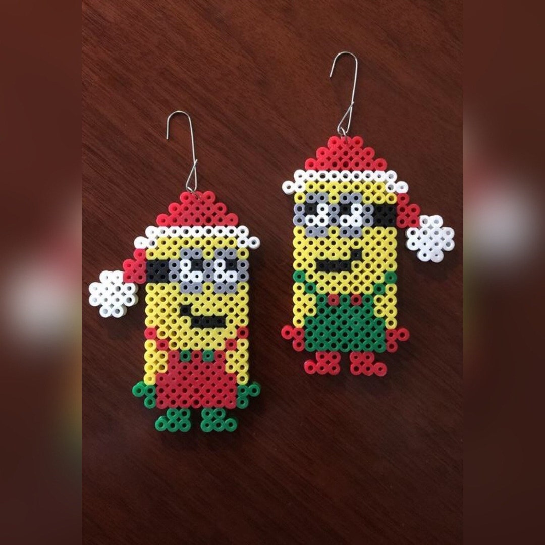 Minion Inspired 8 Bit Christmas Ornaments - Etsy