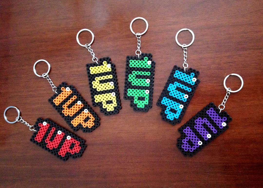 Nintendo Inspired 8 Bit 1 up Keychains - Various Colors - Etsy