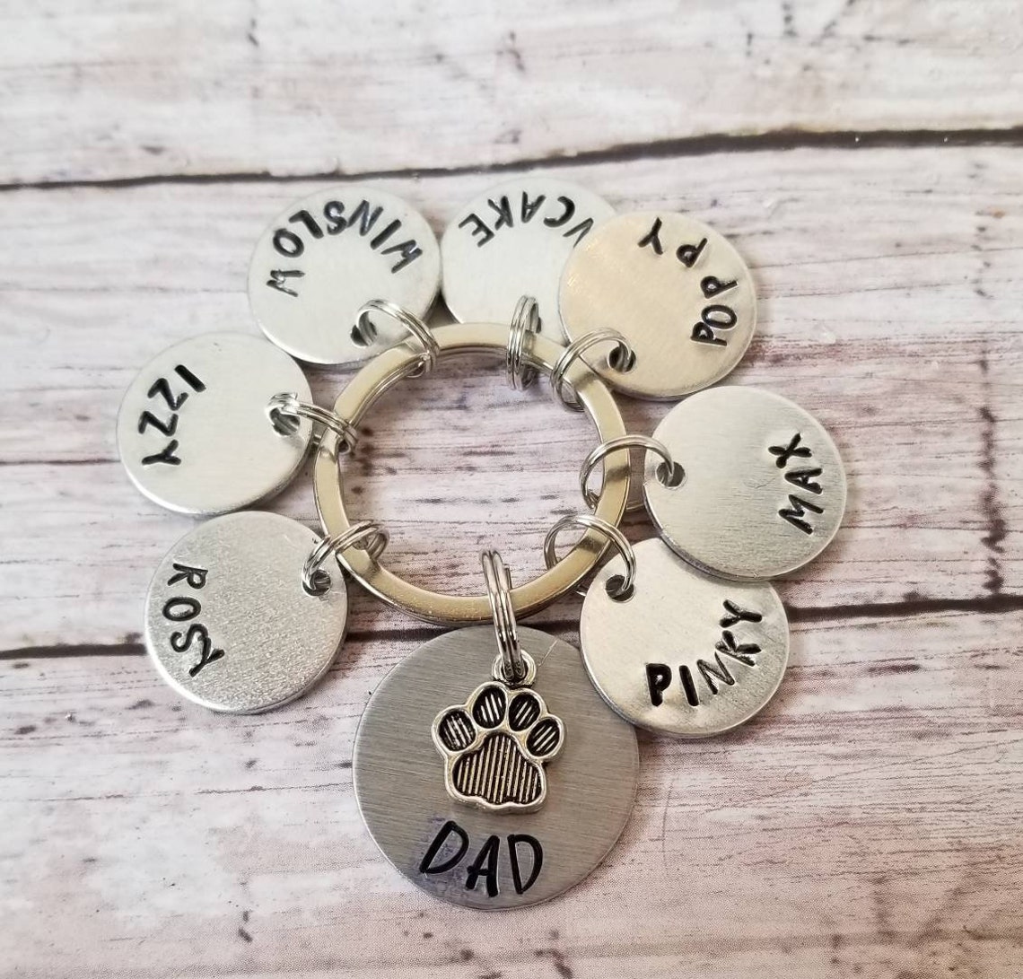Personalized pet gift dog dad keychain dog dog dad dog key | Etsy