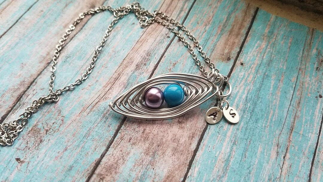 Personalized Family Tree Necklace: Custom Initial Pea Pod Jewelry - Etsy