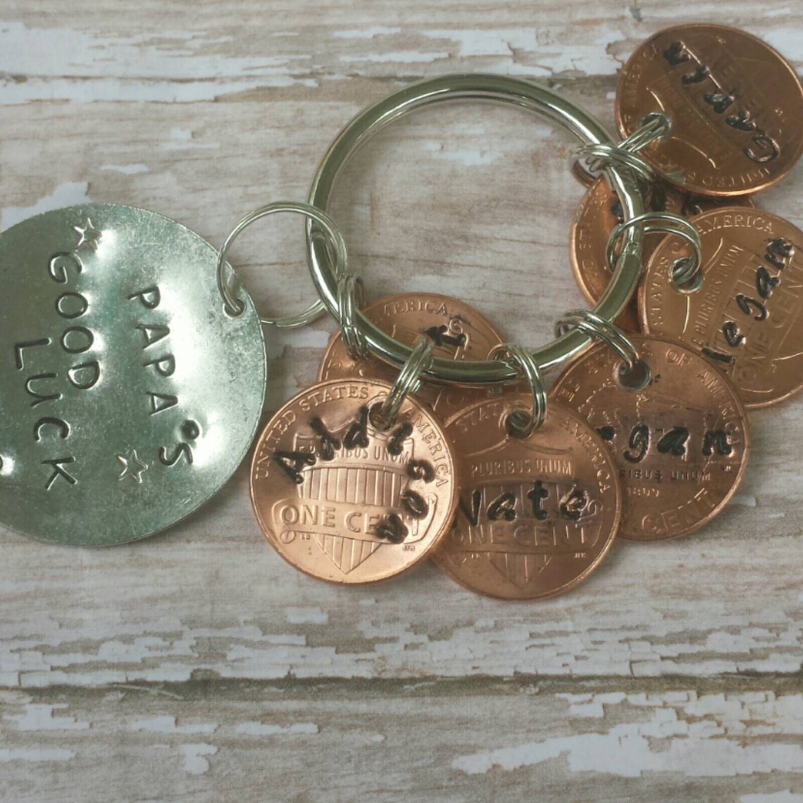 Papa Keychain Grandpa Keychain Lucky Keychain Gift for - Etsy