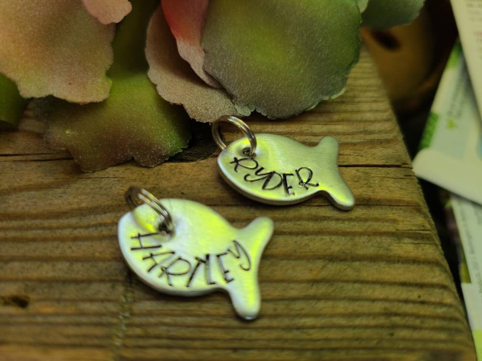 Personalized Name Tags Extra Charm Fish Name Charms Fishing - Etsy