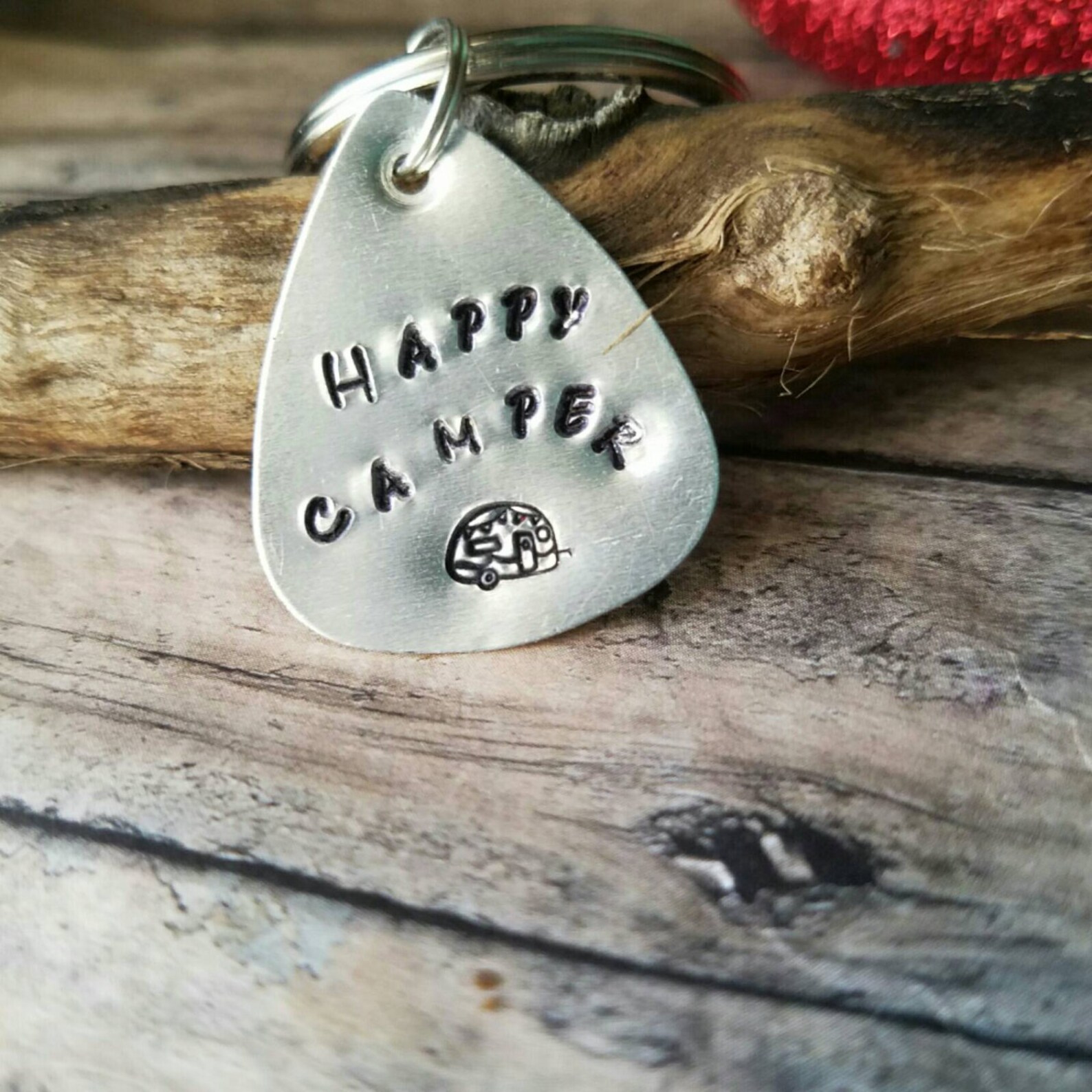 Happy Camper Keychain Personalized Stamped Camper Gift Best - Etsy