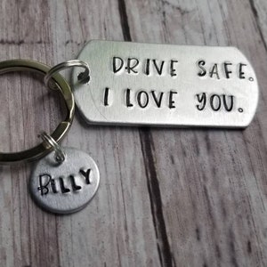 Drive Safe, I Love You Keychain, Keychain, Gift From Kids, Truck Driver ...