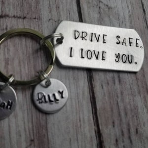 Drive Safe, I Love You Keychain, Keychain, Gift From Kids, Truck Driver ...