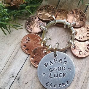 Papa Keychain, Grandpa Keychain, Lucky Keychain, Gift for Papa ...