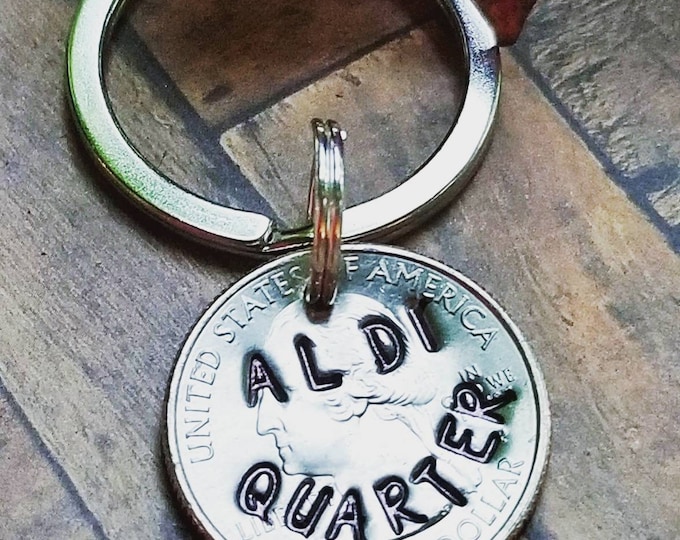 Aldi Quarter Holder Keychain Gift for Best Friend Stamped - Etsy