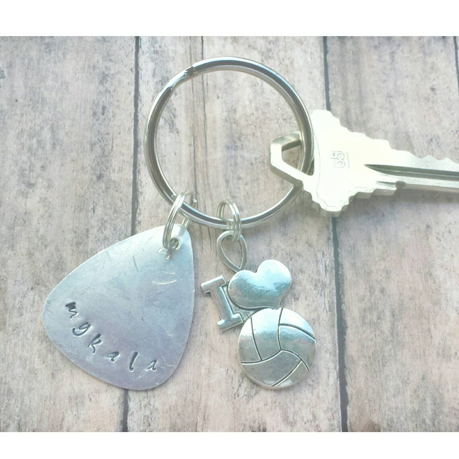 Volleyball Keychain Name Volleyball Mom Personalized Key - Etsy