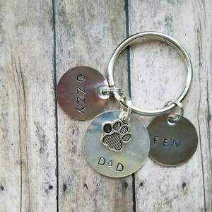 Pet Gift, Dog Dad Keychain, Dog Dad Gift, Cat Dad, Dog Mom Necklace ...