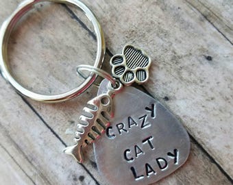 Crazy Cat Lady Hotel Keytag - Etsy