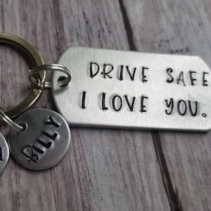 Drive Safe, I Love You Keychain, Keychain, Gift From Kids, Truck Driver ...