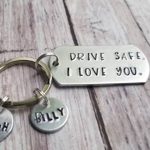Drive Safe, I Love You Keychain, Keychain, Gift From Kids, Truck Driver ...