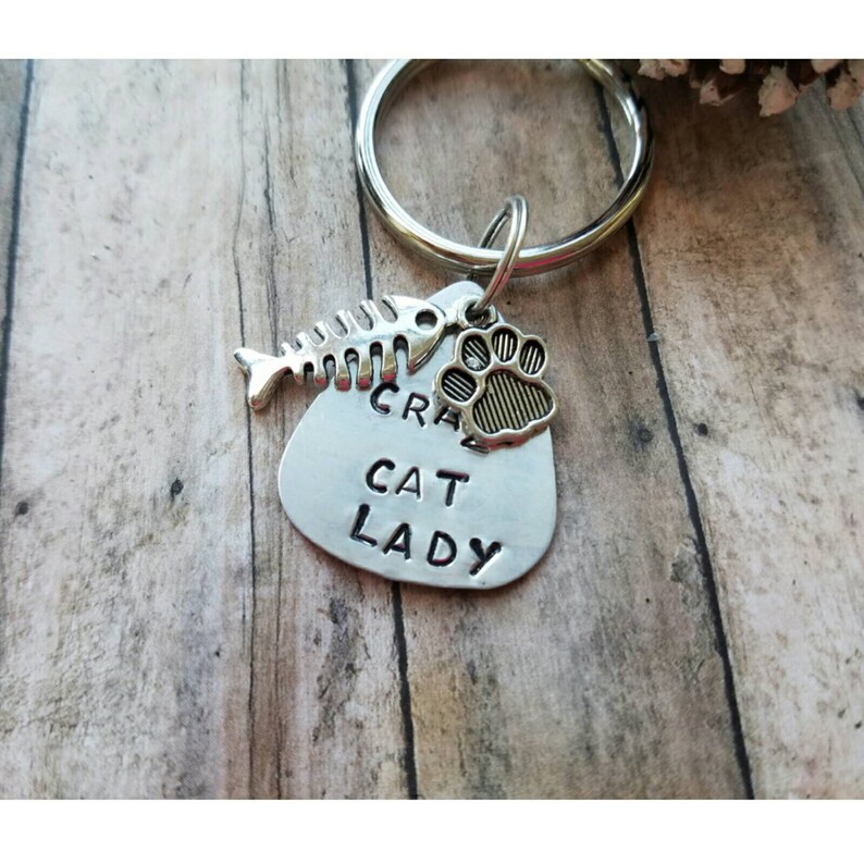 Crazy Cat Lady Keychain Cat Lover Gift Friend Gift Funny - Etsy