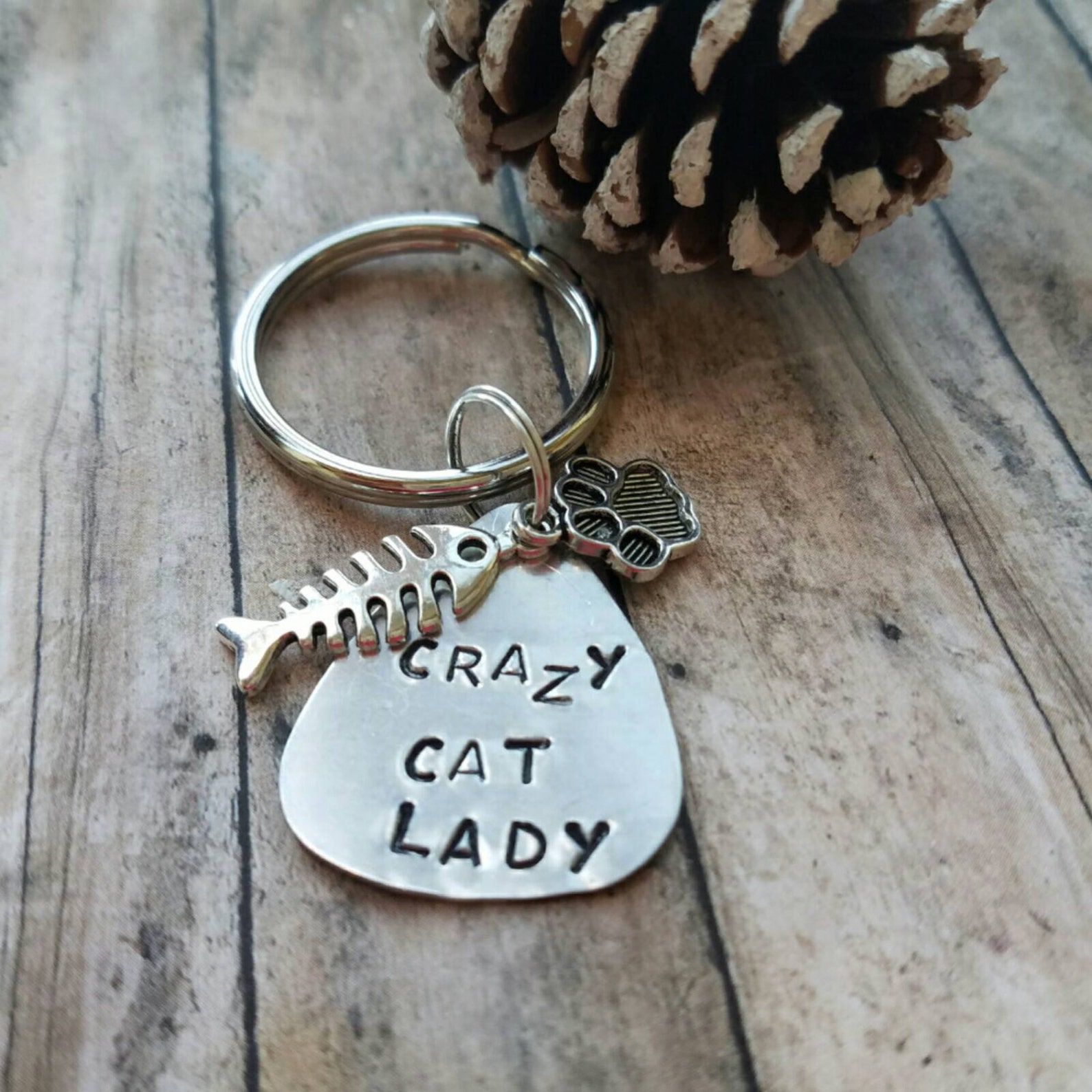 Crazy Cat Lady Keychain Cat Lover Gift Friend Gift Funny - Etsy