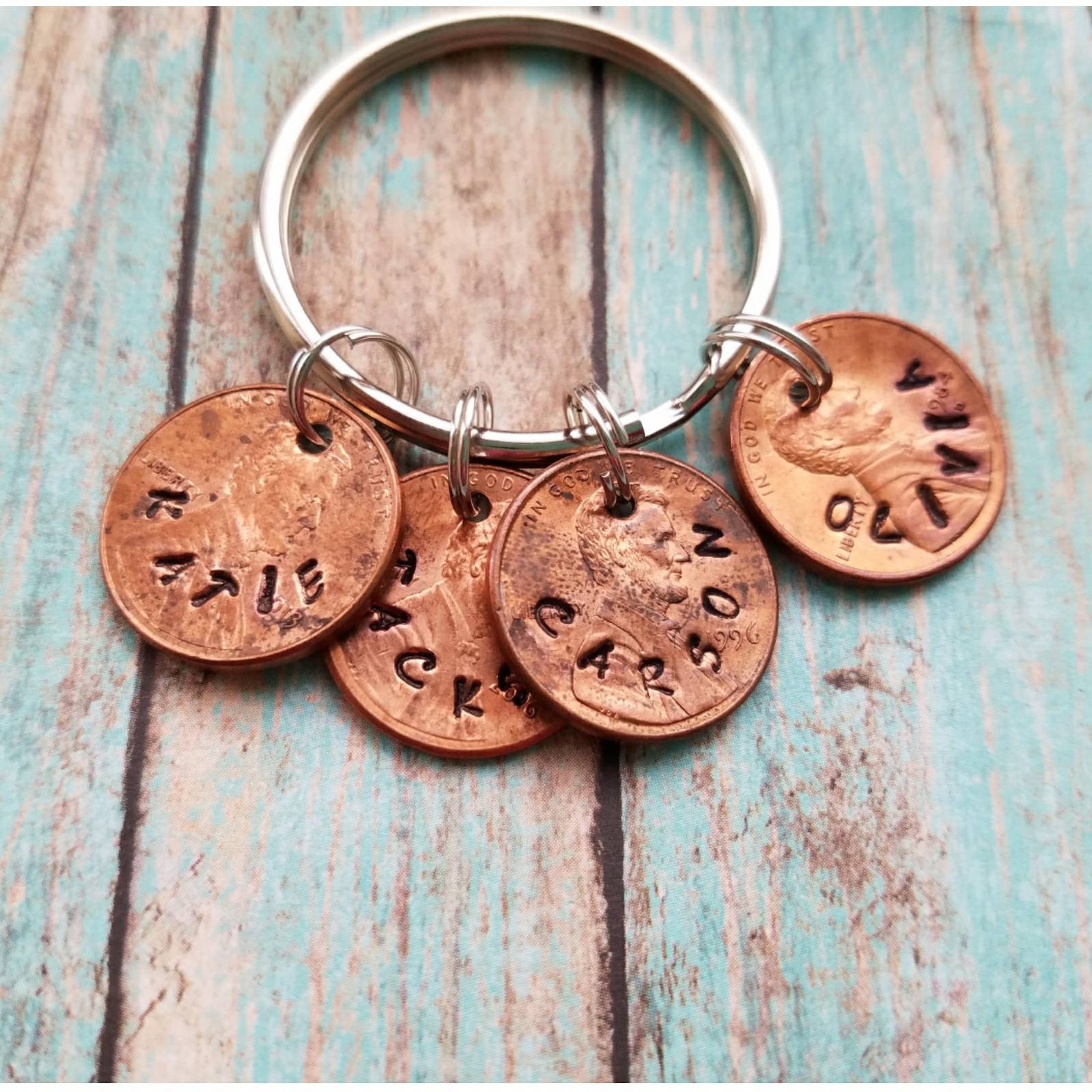 Extra Penny Stamped Penny Personalised Penny Penny Charm - Etsy