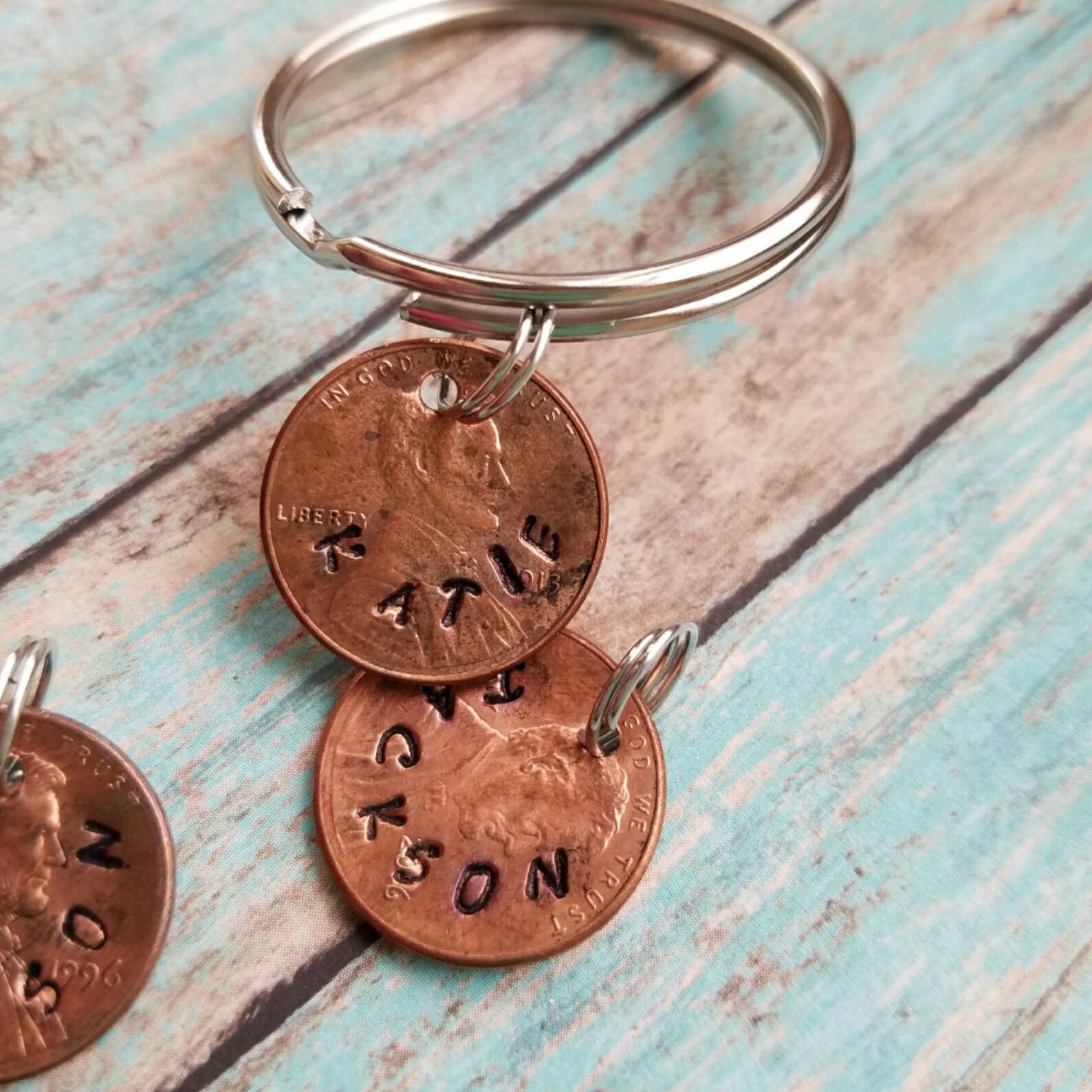 Extra Penny Stamped Penny Personalised Penny Penny Charm - Etsy