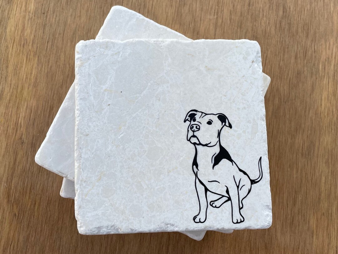 Pitbull Marble Coasters Pitbull Mom Pitbull Dad Dog - Etsy