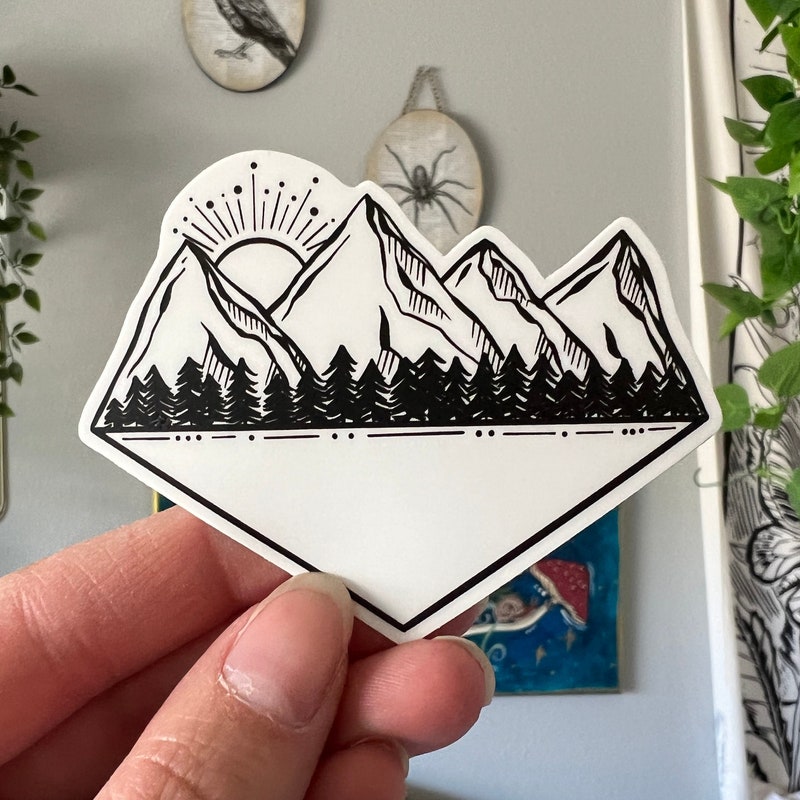 Mountain Sticker - Etsy