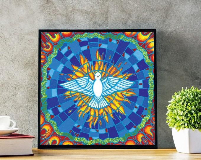 Holy Spirit Art Print, Angel Art, Spiritual Gift, Christian Art, Home ...