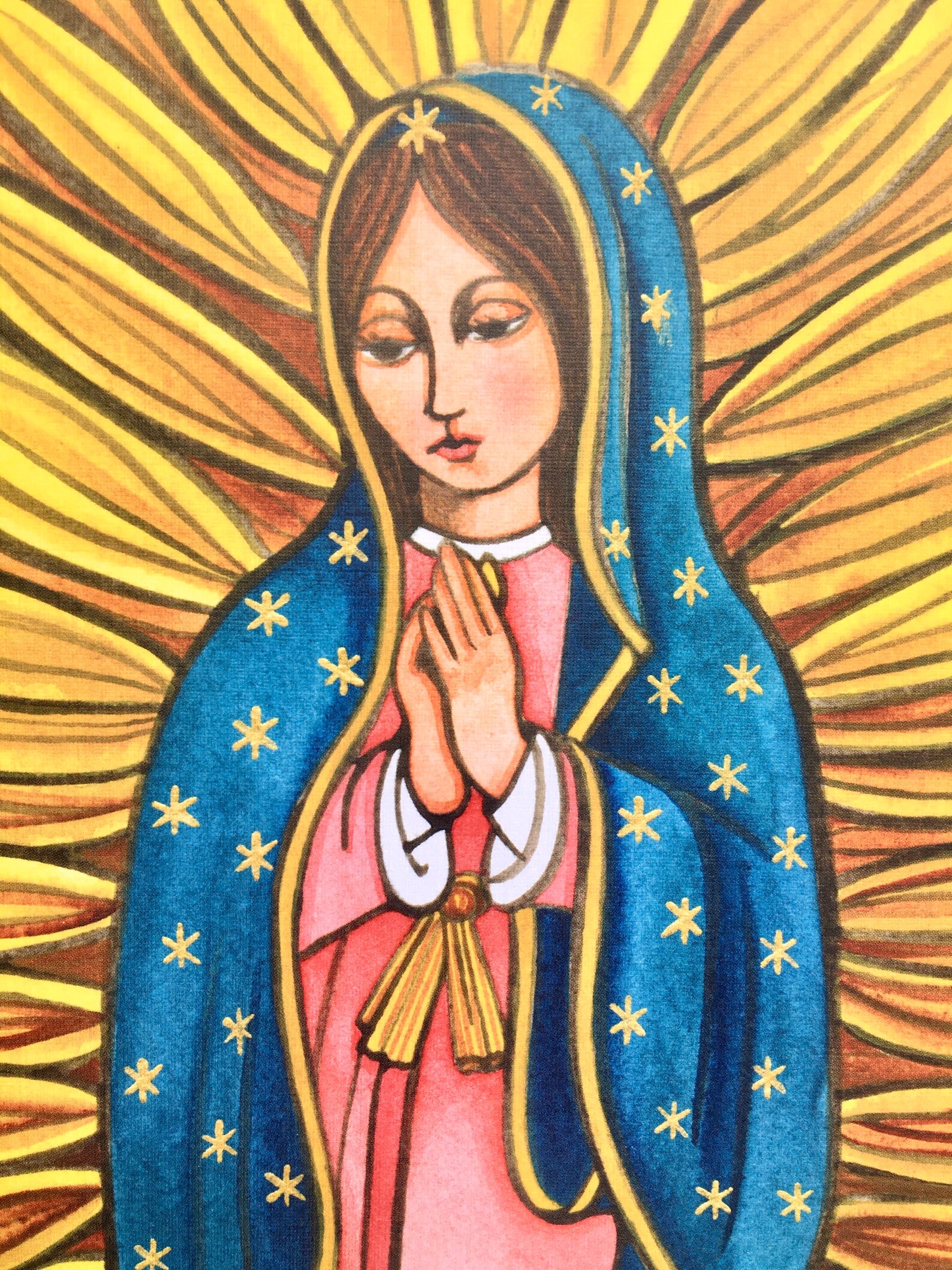 Our Lady of Guadalupe Print of Original Art Religious Home | Etsy