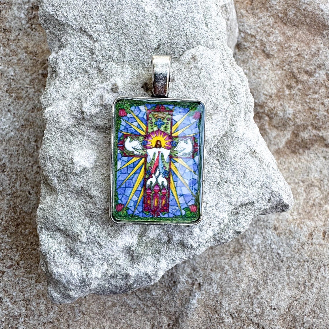 Jesus, I Trust in You Charm, Divine Mercy, Catholic Necklace, Unique ...