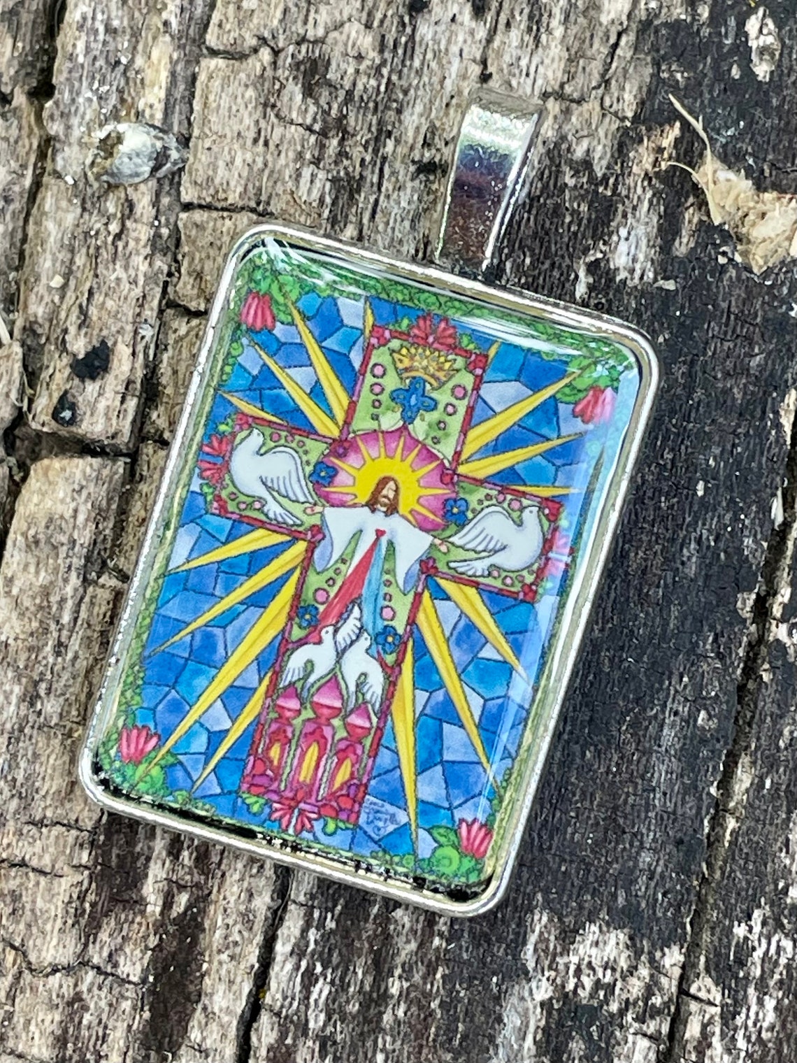 Jesus, I Trust in You Charm, Divine Mercy, Catholic Necklace, Unique ...