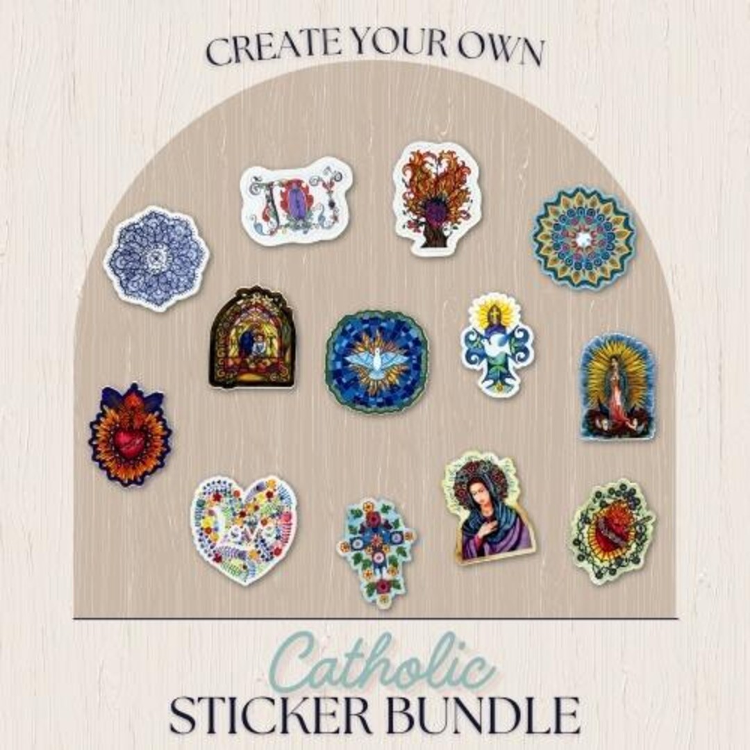 Catholic Sticker Bundle- for Confirmation Gift, Baptism Gift, Laptop ...